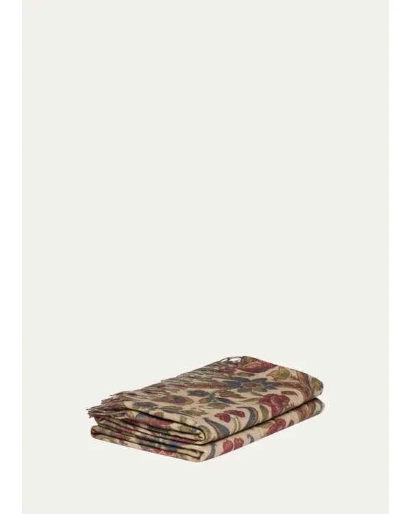Alonpi Floral Cashmere Throw - Multi