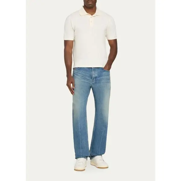 Saint Laurent Medium-wash Denim Straight-leg Jeans