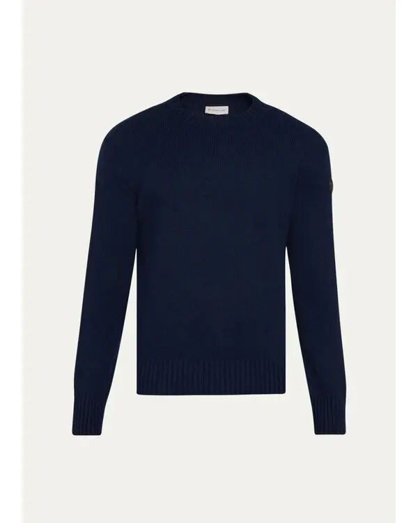 Moncler Wool-cashmere Crewneck Sweater - Blue