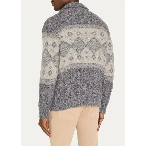 Brunello Cucinelli Fair Isle Full-zip Cardigan
