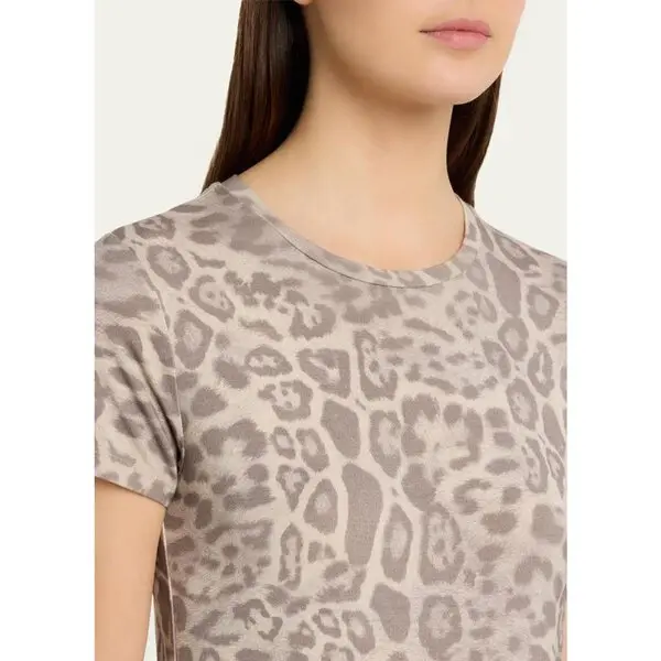 L'AGENCE Ressi Short-sleeve Leopard Tee