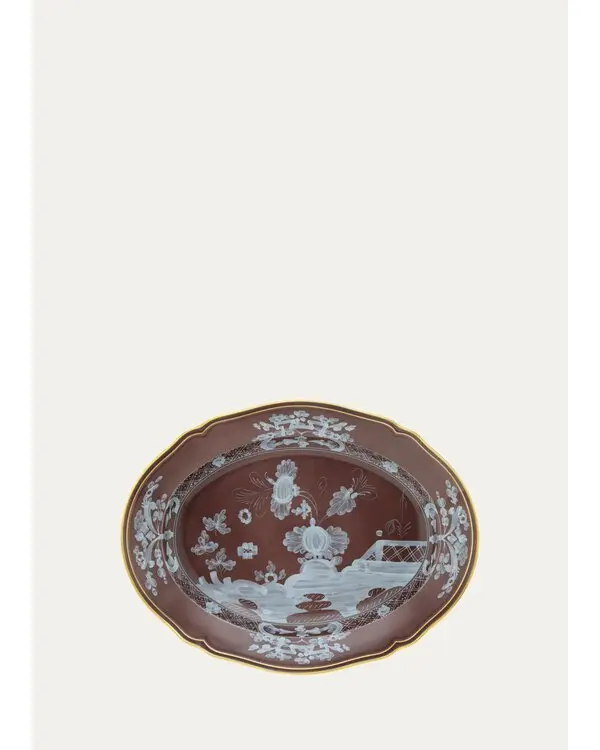 GINORI 1735 Floral Oval Porcelain Platter