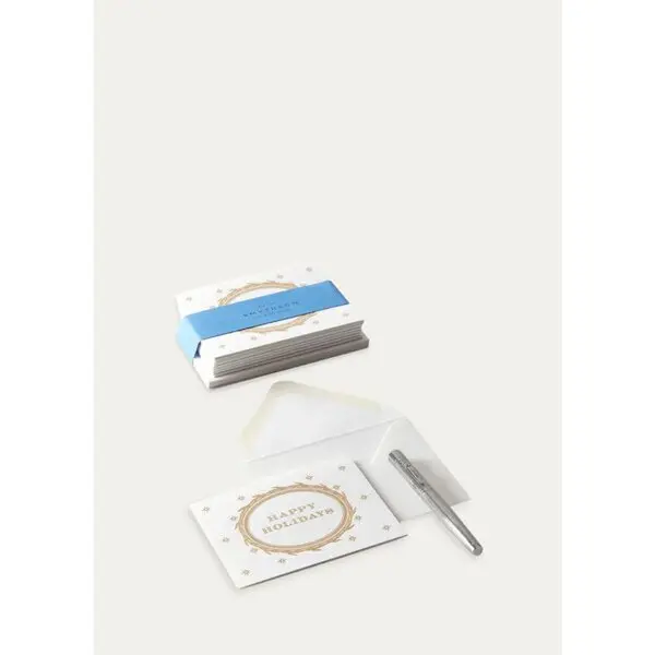 Smythson Happy Holidays Greeting Cards, Box Of 10