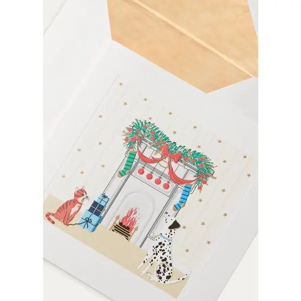 Smythson Fireplace Motif Christmas Card