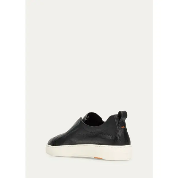Santoni Visctory Leather Slip-on Sneakers