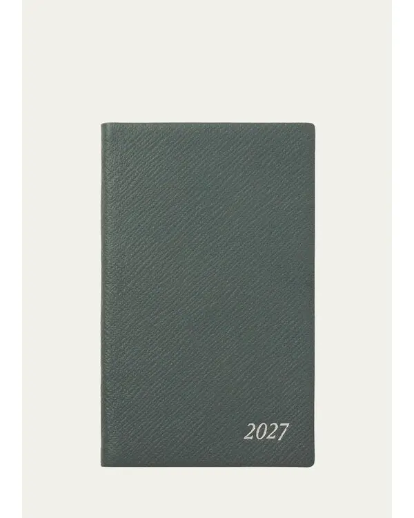Smythson 2027 Panama Leather Weekly Agenda With Pocket - Green