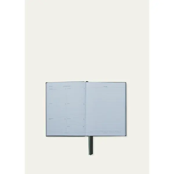 Smythson 2027 Soho Weekly Agenda In Panama Leather - Green