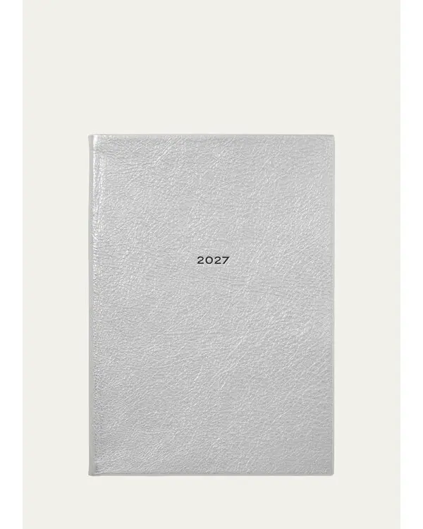 Smythson 2027 Soho Weekly Agenda In Metallic Panama Leather