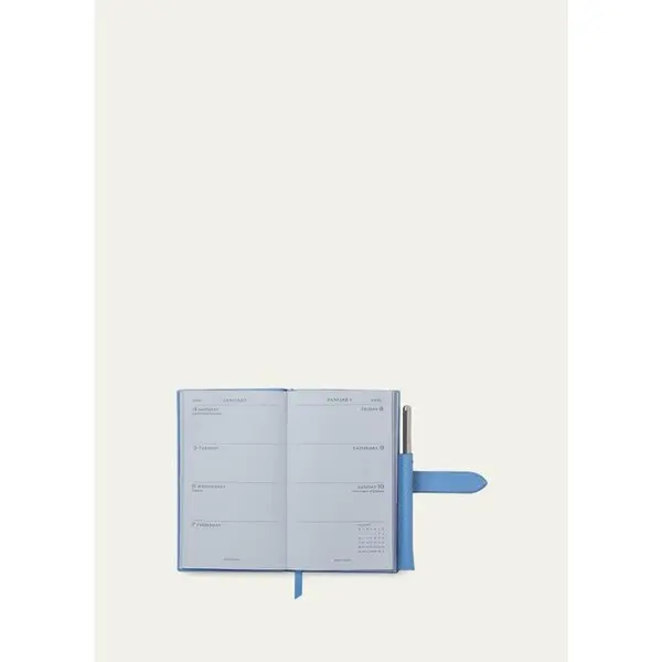 Smythson 2027 Panama Leather Weekly Agenda With Pencil