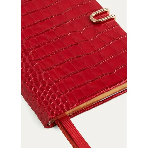 Smythson Soho 2027 Weekly Journal In Mara Croc-embossed Leather With Slide