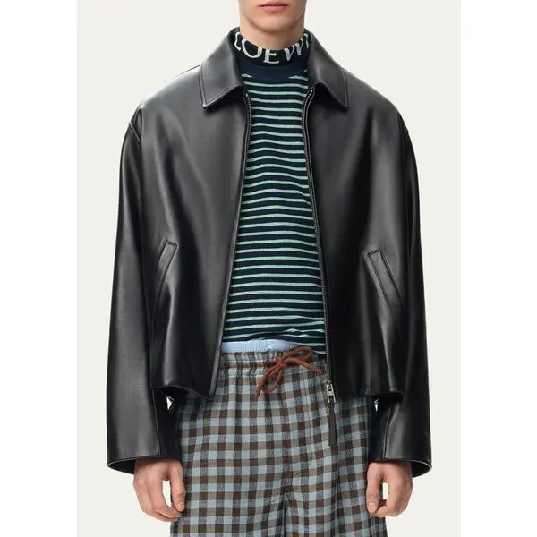 Loewe Nappa Leather Zip-up Jacket