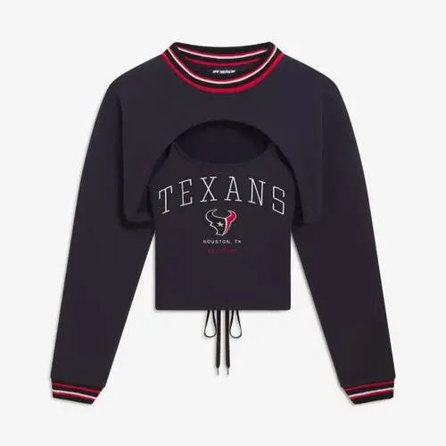 OFF SEASON Houston Texans Fleece Shrug Cami - Navy
