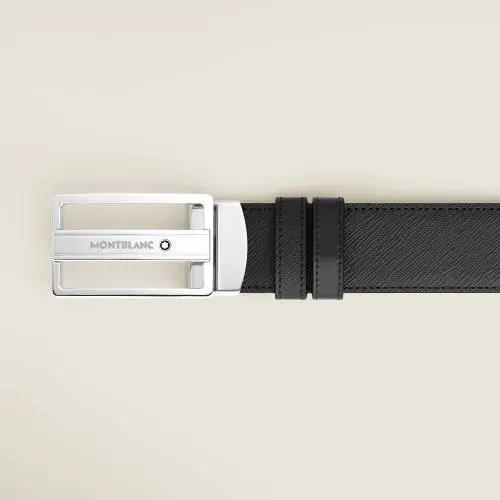 Montblanc Sartorial Leather 35mm Plate Buckle Belt