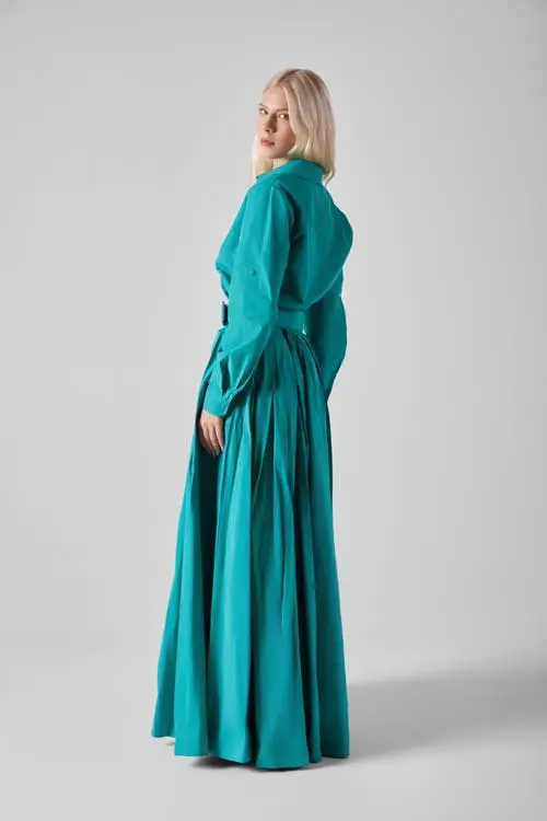 LE FAFO Taffeta Shirt & Skirt Suit
