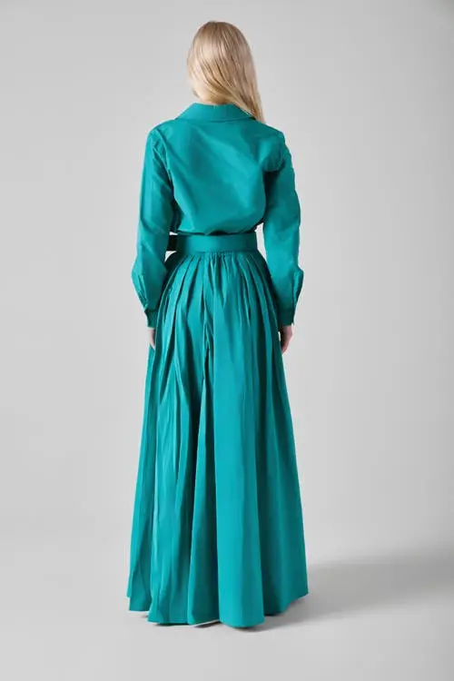 LE FAFO Taffeta Shirt & Skirt Suit