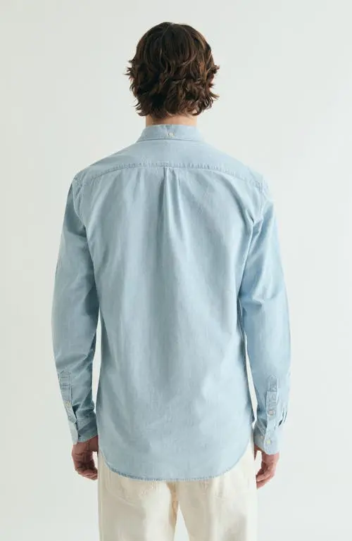 SCALPERS Regular Fit Embroidered T-shirt - Lightdenim