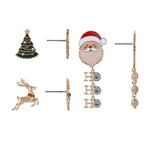 HALLMARK 3-pair Earring Setsanta