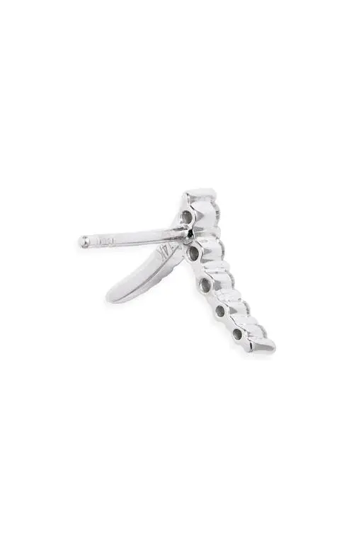 Meira T 14k Gold Diamond Chevron Stud Earrings