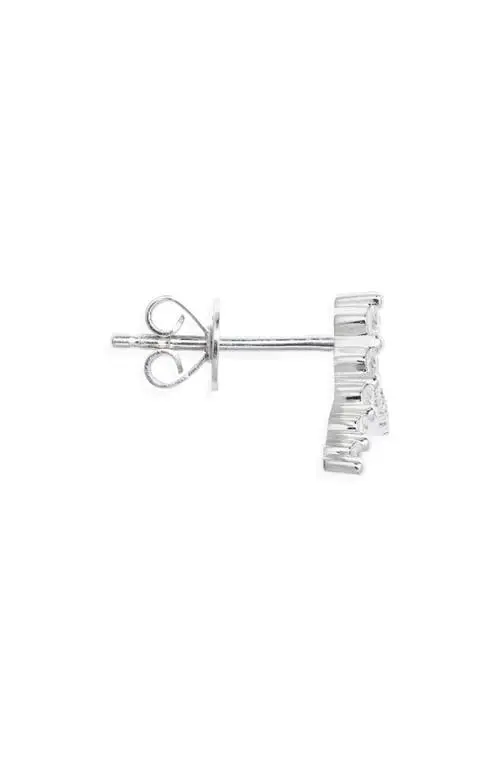 Meira T 14k Gold Diamond Chevron Stud Earrings