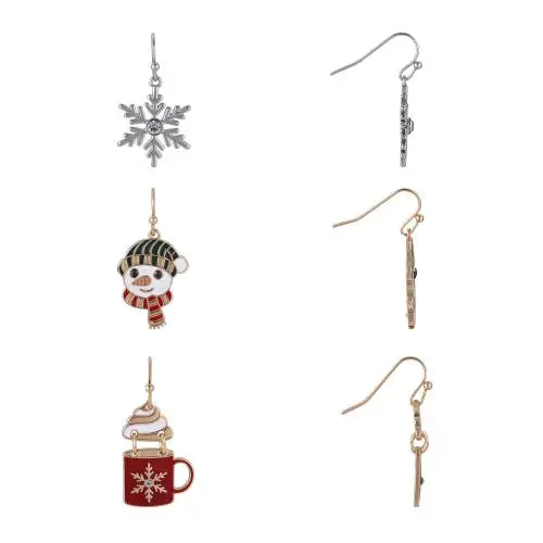 HALLMARK 3-pair Earring Sethot Cocoa