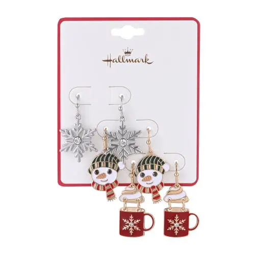 HALLMARK 3-pair Earring Sethot Cocoa