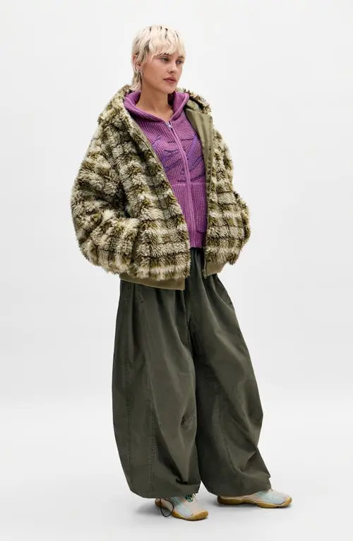 IETS FRANS Check High Pile Fleece Track Jacket