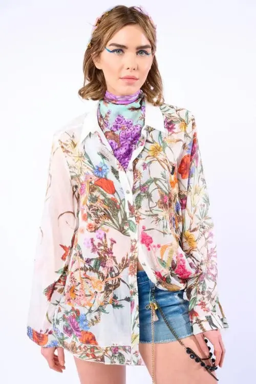 ARATTA Lilia Embroidered Shirt - White