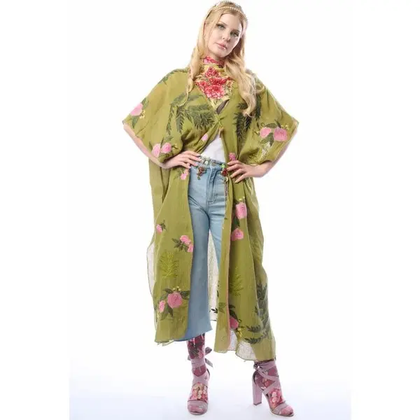 ARATTA Miss April Embroidered Cover Up - Olive