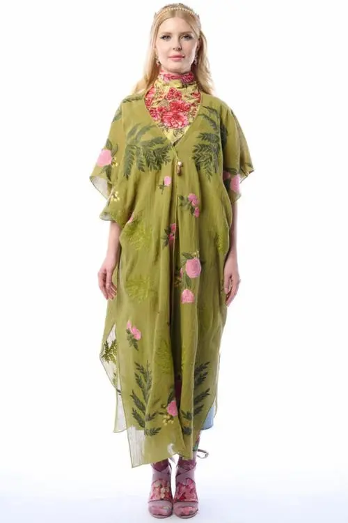 ARATTA Miss April Embroidered Cover Up - Olive