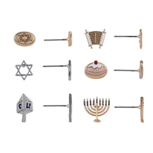 HALLMARK 6-pair Hanukkah Earring Set