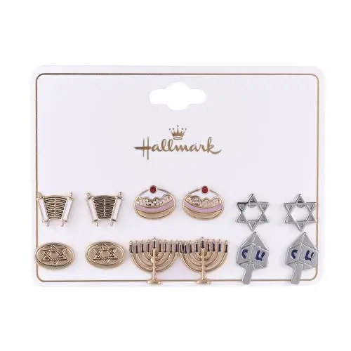 HALLMARK 6-pair Hanukkah Earring Set
