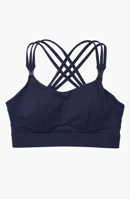 SWEAT & MILK Chloé 5 Built-in Cup Running Nursing And Pumping Sports Bra - Midnight