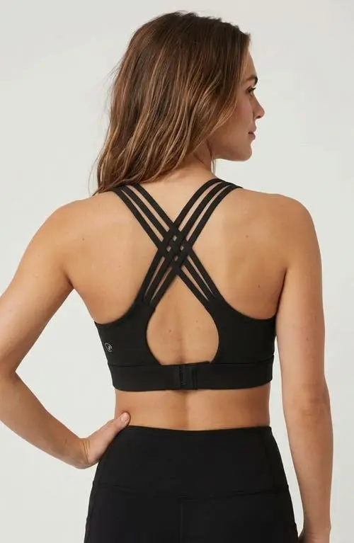 SWEAT & MILK Chloé 5 Built-in Cup Running Nursing And Pumping Sports Bra - Noir