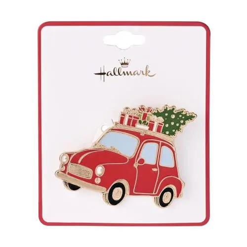 HALLMARK Vintage-style Christmas Car Pin