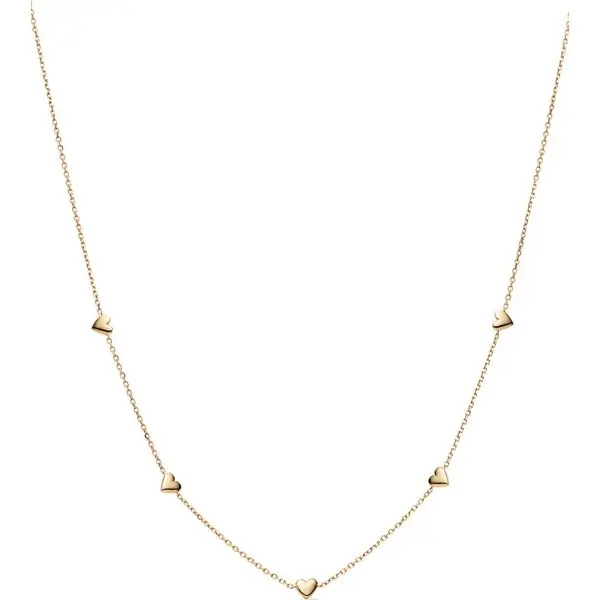 ANA LUISA Solid Yellow Heart Station Necklace