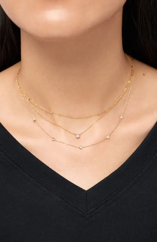 ANA LUISA Solid Yellow Heart Station Necklace