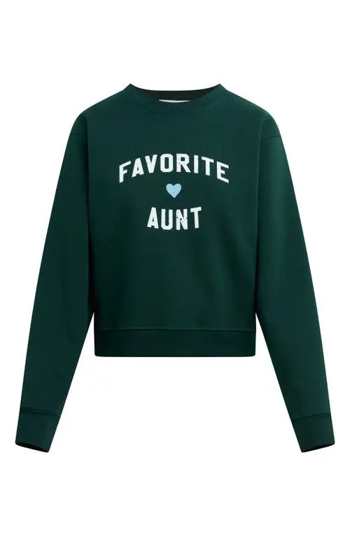 FAVORITE DAUGHTER The Favorite Aunt Classic Graphic Sweatshirt - Forest/sugar