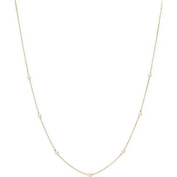 ANA LUISA Solid Yellow Pearl Station Necklace