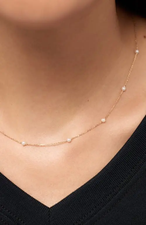 ANA LUISA Solid Yellow Pearl Station Necklace