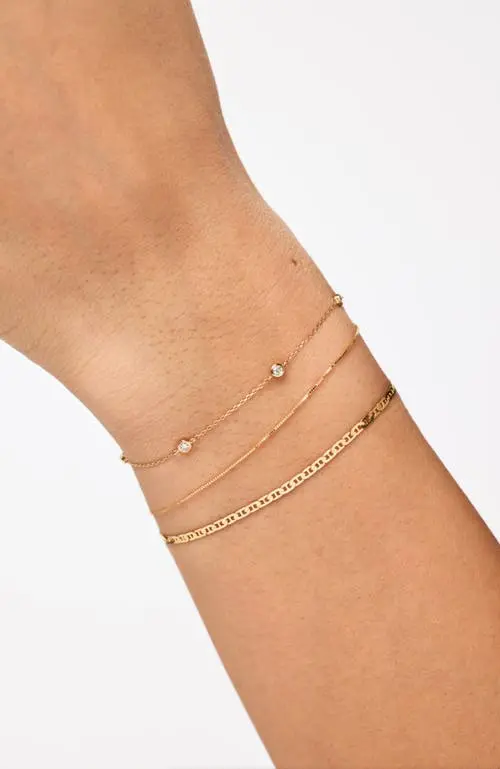 ANA LUISA Solid Yellow Mini Box Chain Bracelet