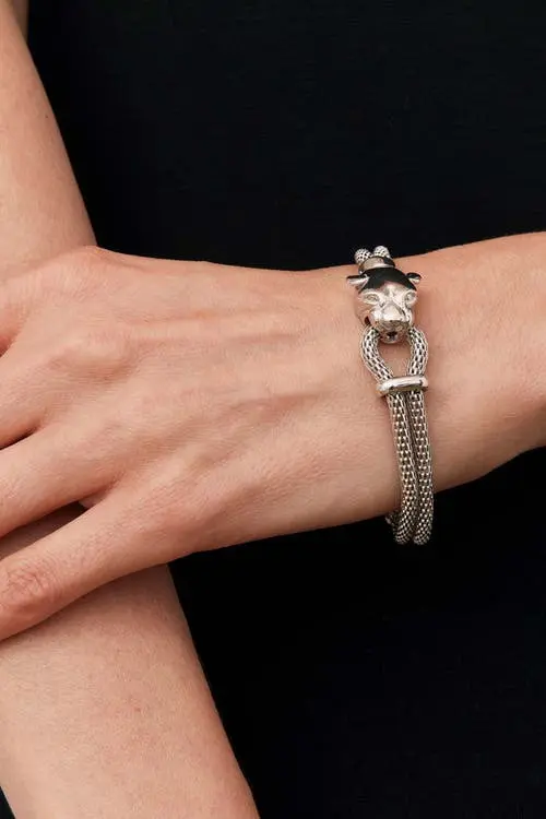 ORADINA Sterling Majestic Panther Bracelet
