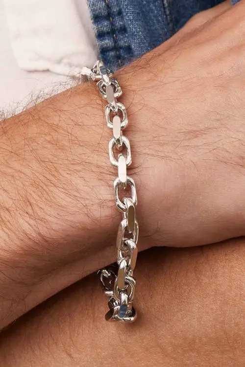 ORADINA Captain Link Statement Bracelet In Sterling