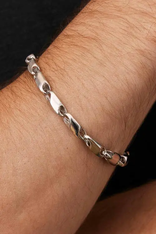 ORADINA Bullet Link Bracelet In Sterling