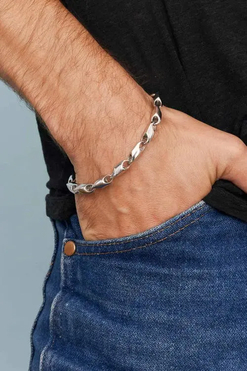 ORADINA Bullet Link Bracelet In Sterling