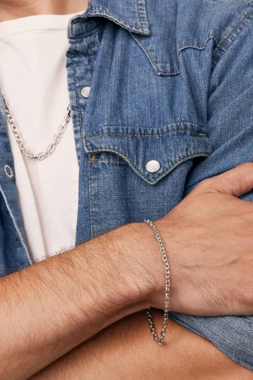 ORADINA Captain Link Layering Bracelet In Sterling