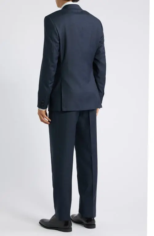 Canali Siena Regular Fit Plaid Wool Suit