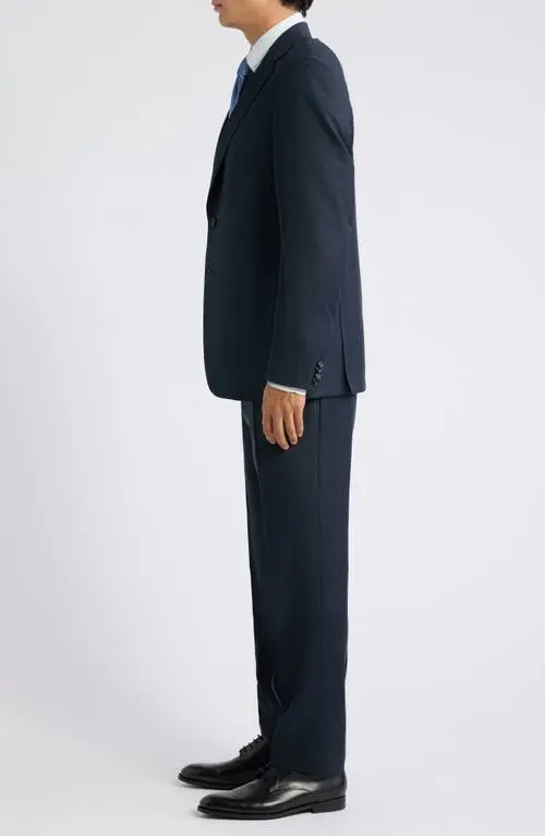 Canali Siena Regular Fit Plaid Wool Suit