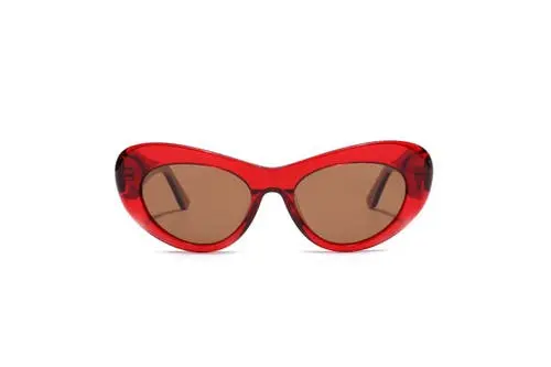 PEUGEOT Solara51mm Cat Eye Polarized Sunglasses - Ruby Red Warm Brown
