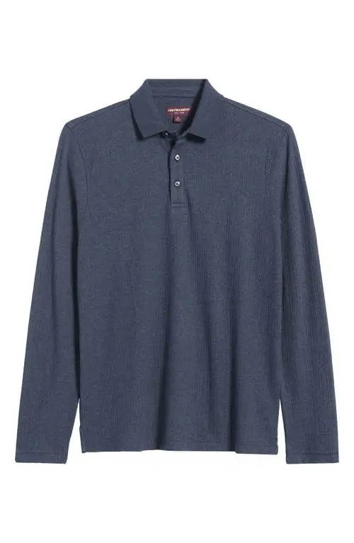 Johnston & Murphy Quincy Ribbed Long Sleeve Polo