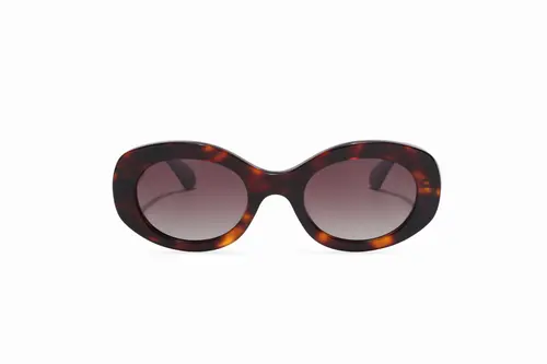 PEUGEOT Allura52mm Oval Polarized Sunglasses - Havana Tortoise Brown